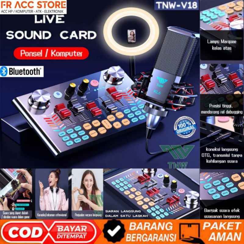 Jual Sound Card Bluetooth Tnw V18 Soundcard Mixer Audio Live Vlog Karaokean Di Seller Sweet Shop ...