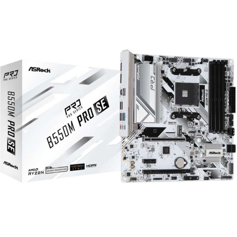 Jual Asrock B550m Pro Se White Ddr4 Amd B550 Am4 Motherboard Di Seller ...
