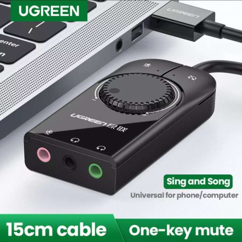 Jual Ugreen Soundcard Usb To Aux Audio Mic - Ugreen Usb Sound Card ...