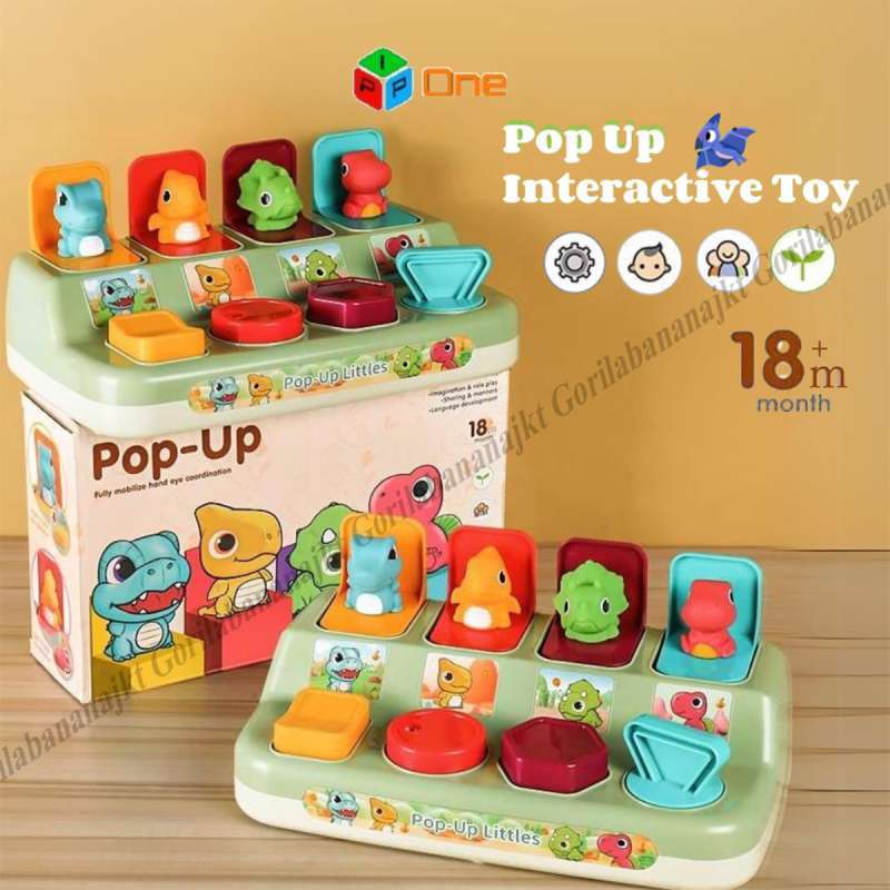 Jual Mainan Anak Pop Up Dino Play Set Manual Switch box Di Seller ...
