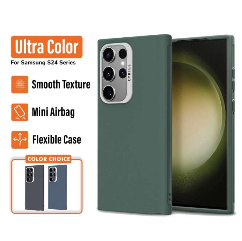 Promo Case Samsung Galaxy S24 Ultra Plus Cyrill By Spigen Ultracolor Casing - Deep Sea S24 ...