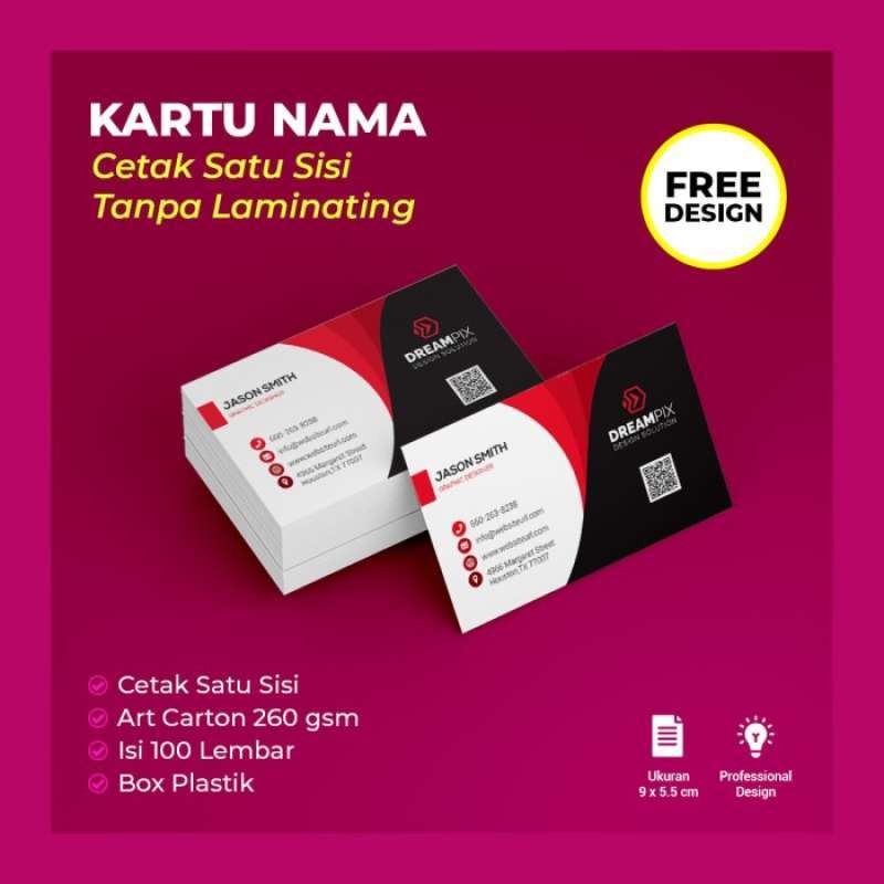 Jual Cetak Kartu Nama Free Design Di Seller Velvet Store - Cengkareng ...