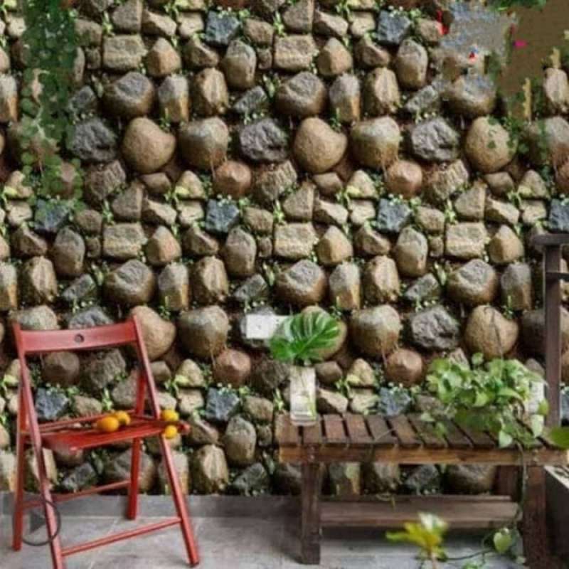 Jual Wallpaper Batu Alam 3d 45 Cm X 10 Mtr || Wallpaper Dinding Di ...