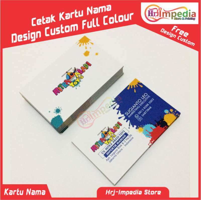 Jual Cetak Kartu Nama 1 Sisi | Cetak Kartu Nama 2 Sisi Design Custom ...