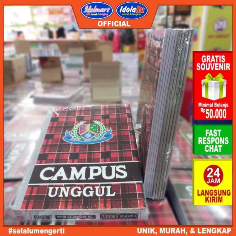 Jual Idolaku Buku Tulis Campus Unggul Isi 36 Lembar Buku Tulis Sekolah ...