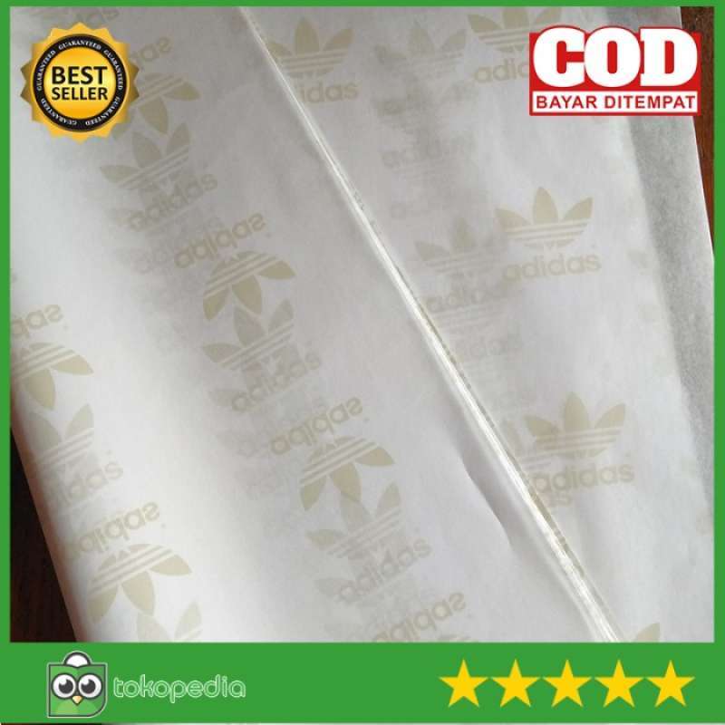 Jual Kertas Tisu Layangan Corak Adidas / Packaging /18 Gsm / 100 Lembar ...