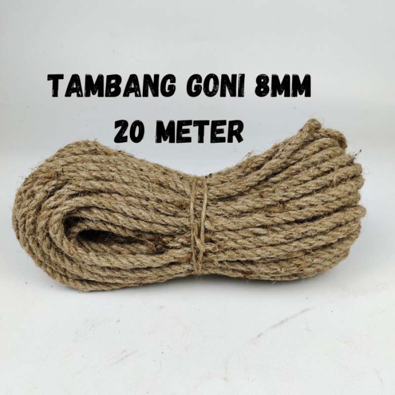 Jual Tali Tambang Goni Ukuran 8mm Panjang 20 Meter - Tali Rami - Jute ...