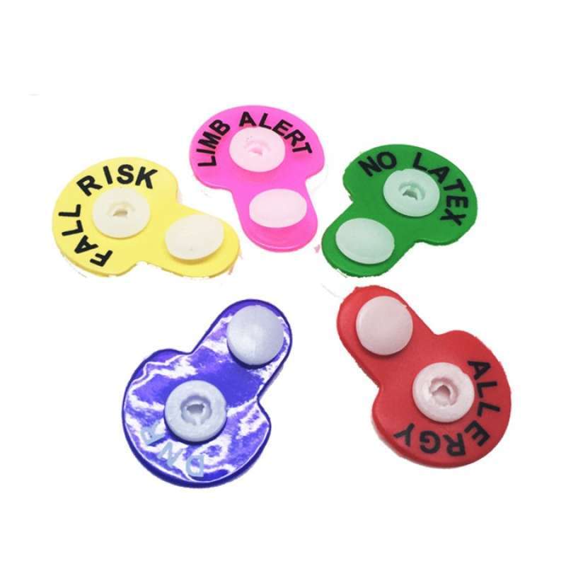 Jual 100pcs Klip Resiko Jatuh Fall Risk Id Band Snap Kancing Alert ...
