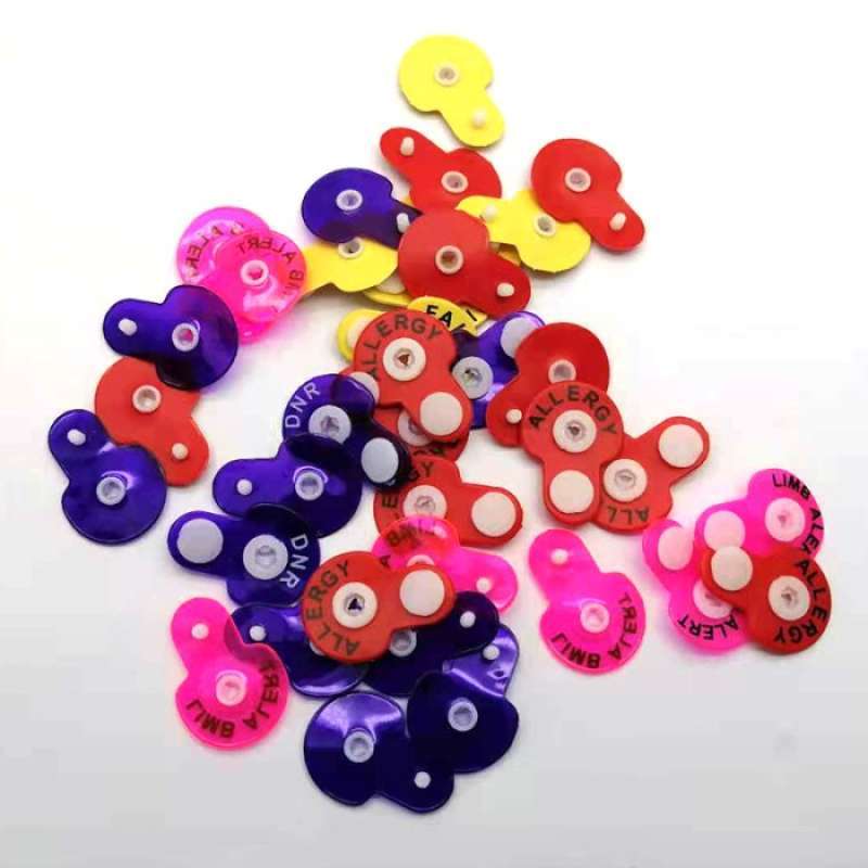 Jual 100pcs Klip Resiko Jatuh Fall Risk Id Band Snap Kancing Alert ...