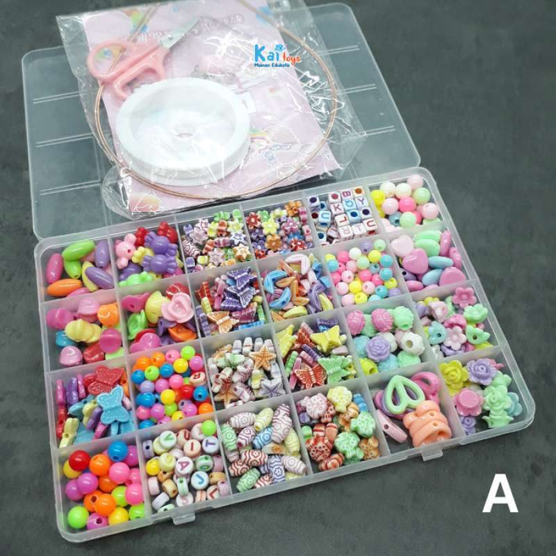 Jual Meronce Manik Diy / Merangkai Gelang/ Kalung Dengan Box / Prakarya ...