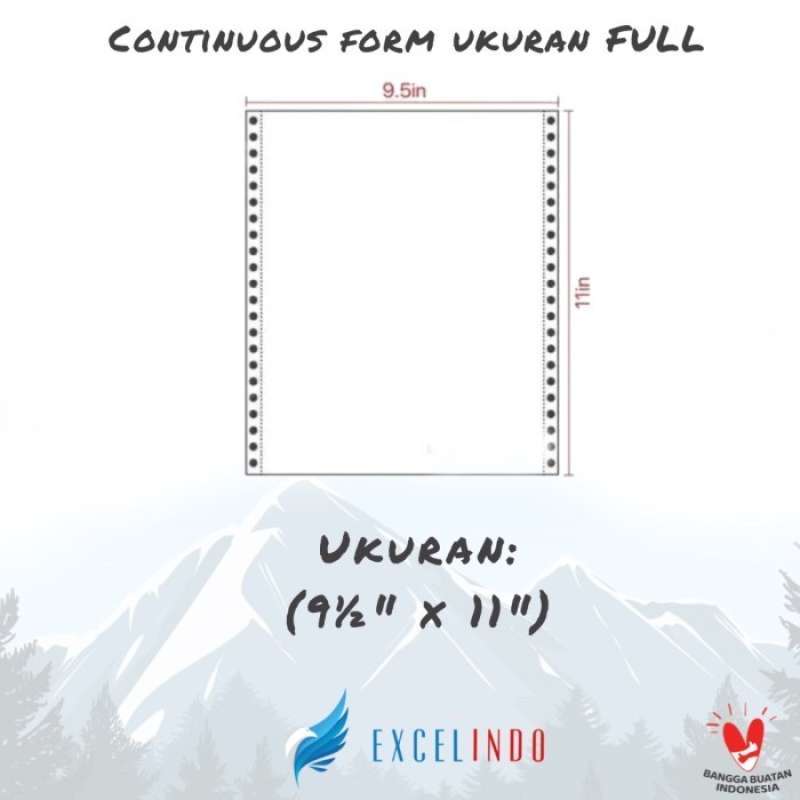 Jual Continuous Form 4 Ply Ncr Ekonomis Ukuran Full/perforasi Indopaper ...