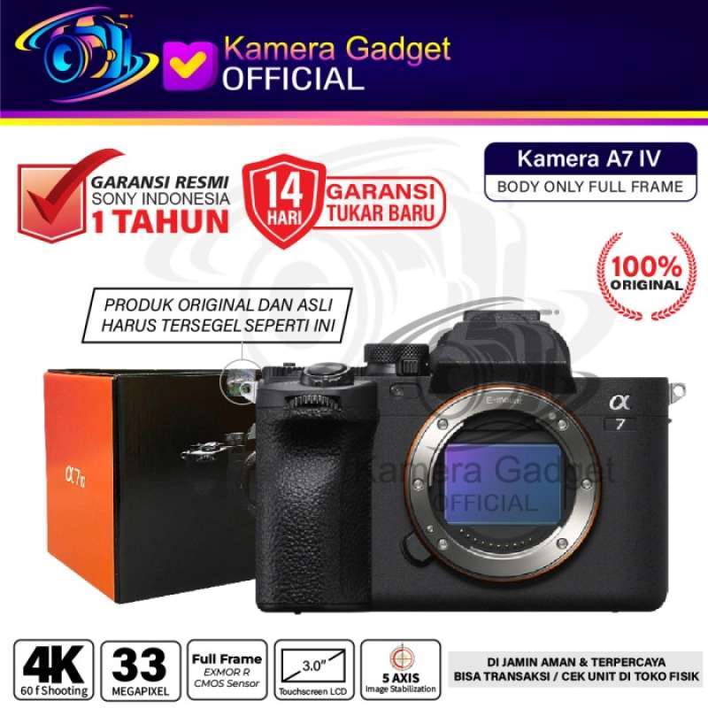 Jual Sony A7 Iv Body Mirrorless Camera Alpha - Bo - A7iv - A7 M4 A7 Mark 4 - Paket Standard Di ...