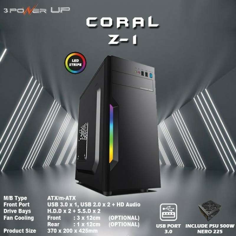 Jual Casing Pc Cpu Komputer Murah Power Up Coral Psu Z Di Seller Hoki Abadi Sentosa