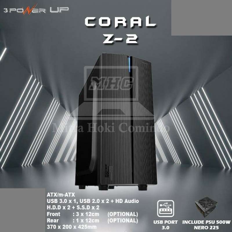 Jual Casing Pc / Cpu Komputer Murah Power Up Coral + Psu - Z2 Di Seller ...