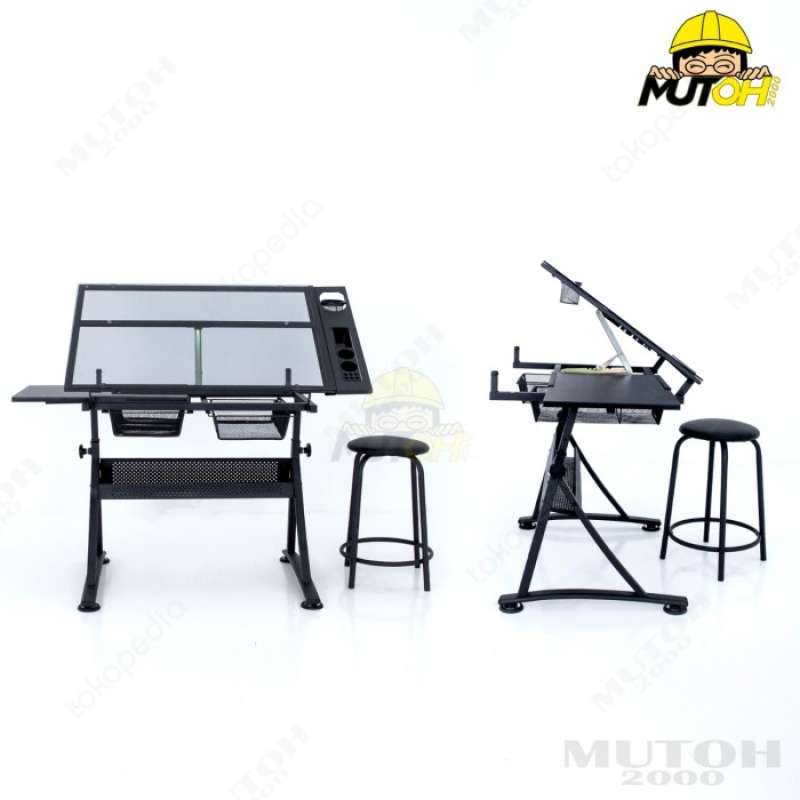 Jual Meja Gambar Arsitek Desain Dan Seni Rupa - Tempered Glass Di ...