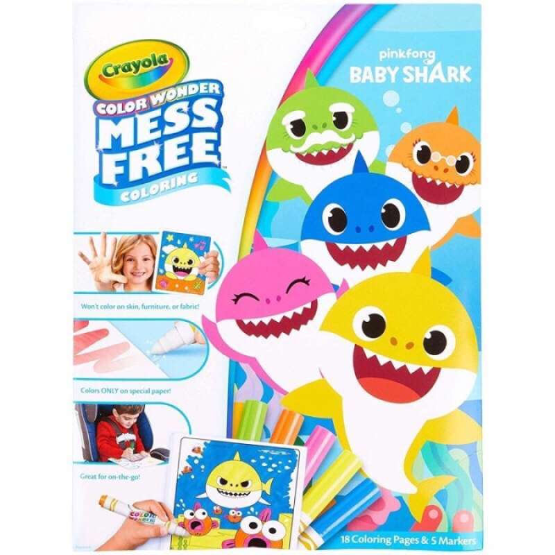 Jual Crayola Color Wonder Mess Free Coloring Baby Shark, Paw Pat - Baby ...