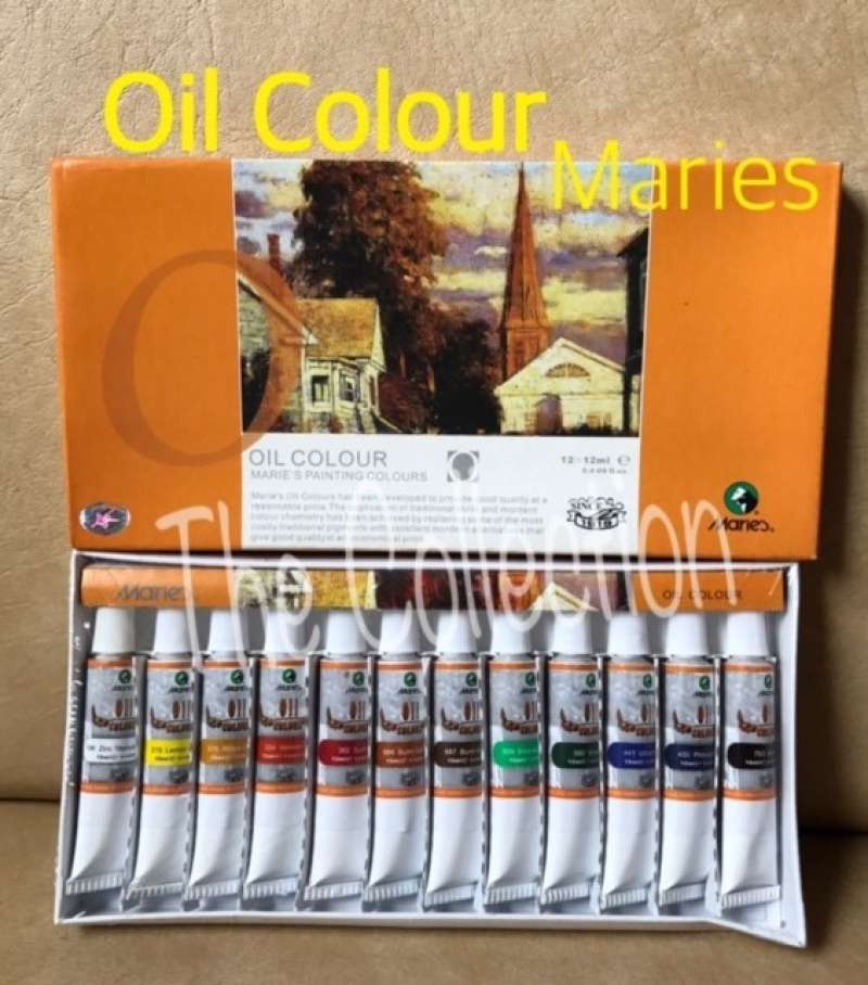Jual Atk0358mr 12 Warna Oil Colour Maries E1386b Cat Minyak Marie Oil ...