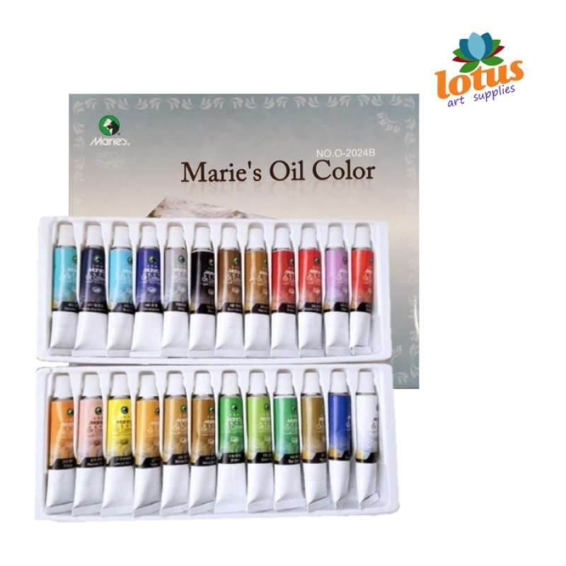 Jual Maries Oil Color Set 24 Warna X 12ml Tube - Cat Minyak Di Seller ...