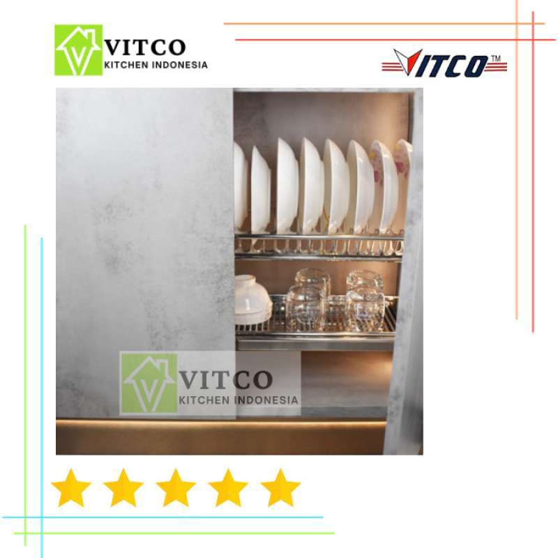 Jual Vitco Stainless Steel Dish Drip / Rak Piring & Gelas Cantik ...