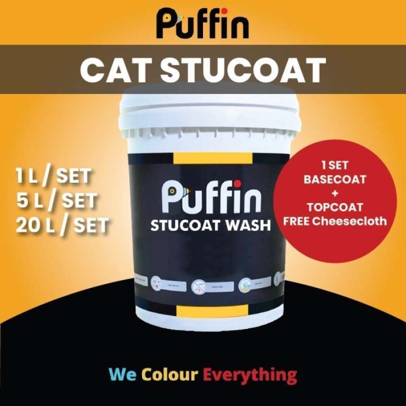 Jual Cat Stucco Semen Ekspos Puffin Stucoat Wash Cement Expose - 5l ...