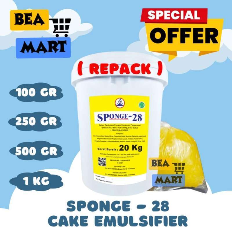 Jual Sp Sponge 28 100gr 250gr 500gr 1kg | Pengembang Kue / Cake ...