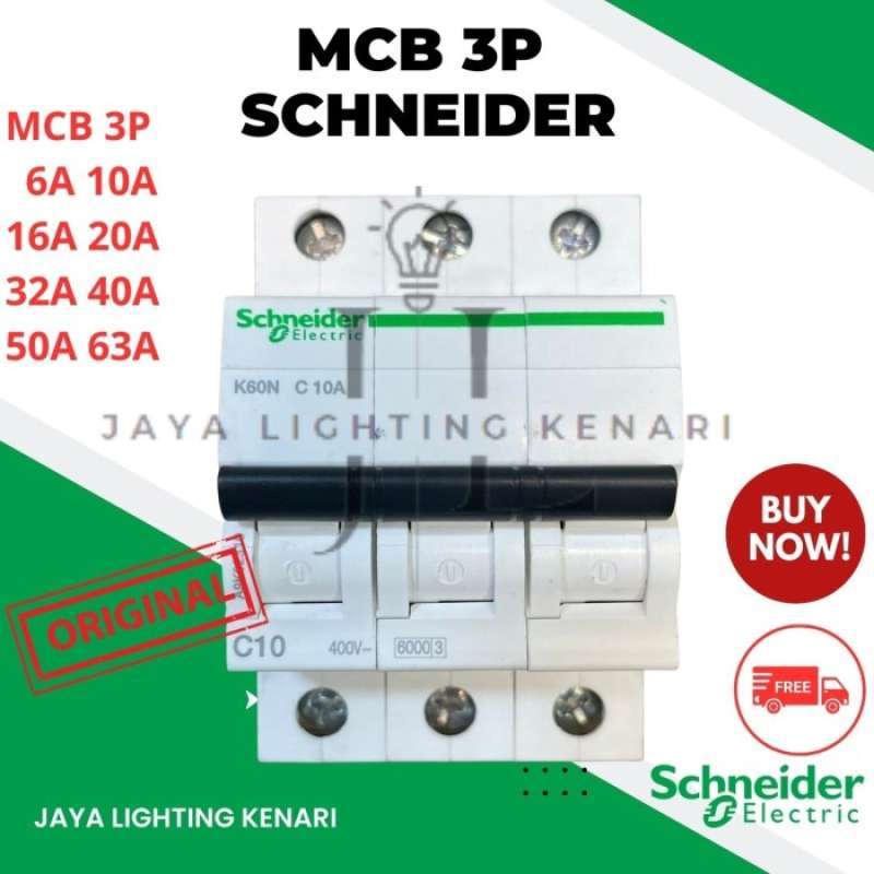 Jual Mcb Schneider 3p 3 Phase 6a 10a 16a 20a 32a 40a 50a 63a Original - 50a Di Seller Shin Store ...