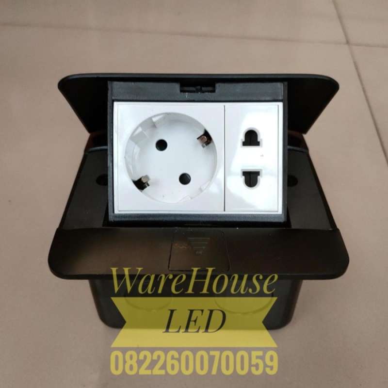 Jual Stop Kontak Lantai Isi 2 Stopkontak Tipe Full Warna Hitam Black ...