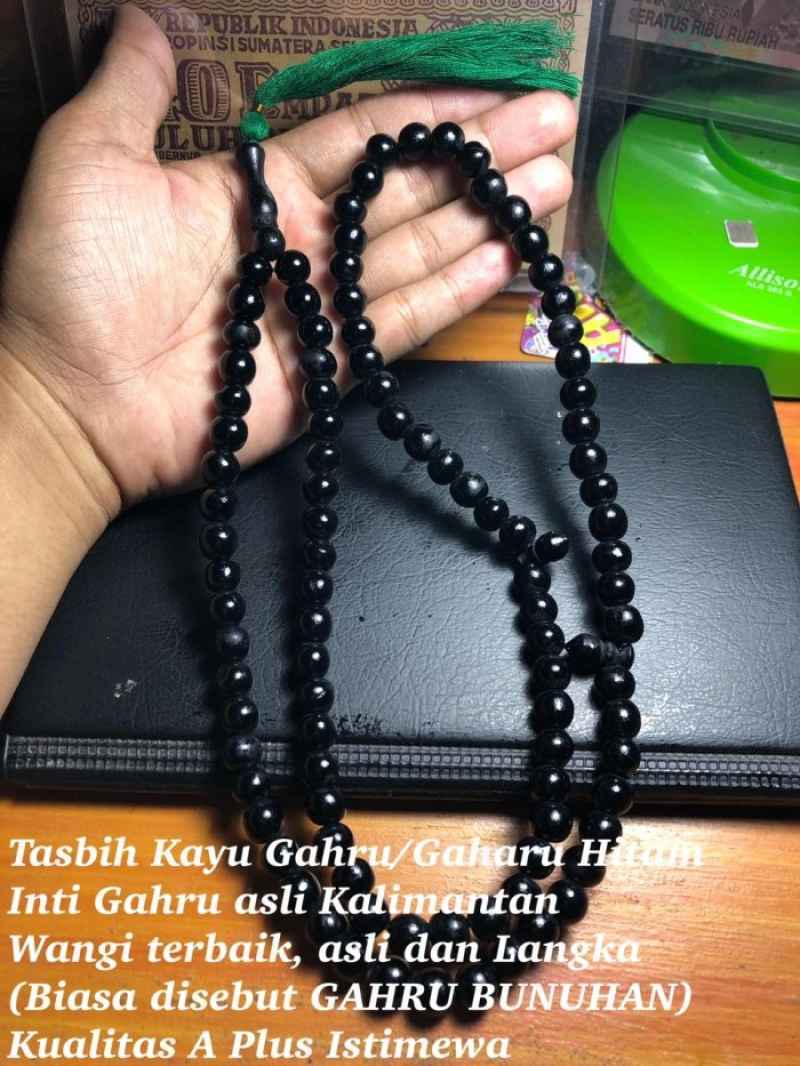 Jual Tasbih Kayu Gahru Atau Gaharu Hitam Asli Grade A Plus Wangi 8mm Di ...