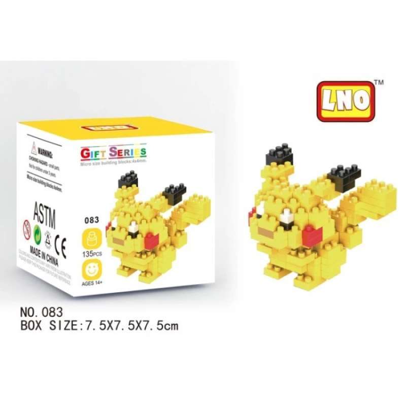 Promo Mainan Balok Susun Nano Block Pokemon Series - Pikachu Diskon 29% Di Seller Days_store ...