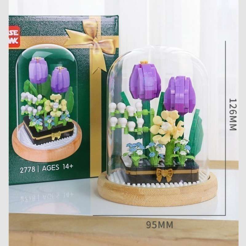 Promo Nano Block Flowers Bunga Mainan Balok Diy Brick Blok Bangunan ...