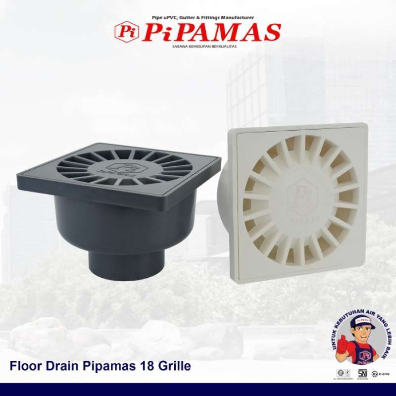 Promo Floor Drain Pvc Pipamas 18 Grille / Saringan Got Kamar Mandi ...