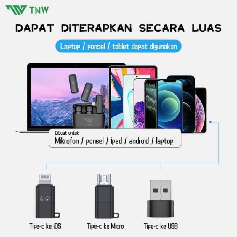 Jual Adaptor Type C Ke Micro Ios Usb Microphone Adapter - Adapter-ios ...