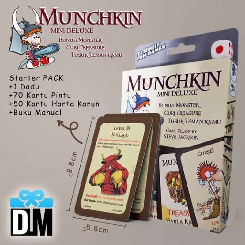 Promo Kartu Keluarga Card Game Kartu Mainan Mini Deluxe Munchkin - 2nd ...