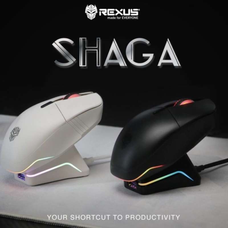 Promo Rx130 Shaga Wireless Gaming Mouse 3 Connection Rgb Rechargeable ...