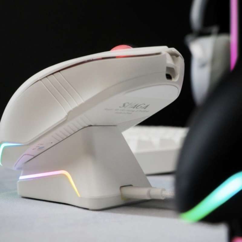 Promo Rx130 Shaga Wireless Gaming Mouse 3 Connection Rgb Rechargeable ...