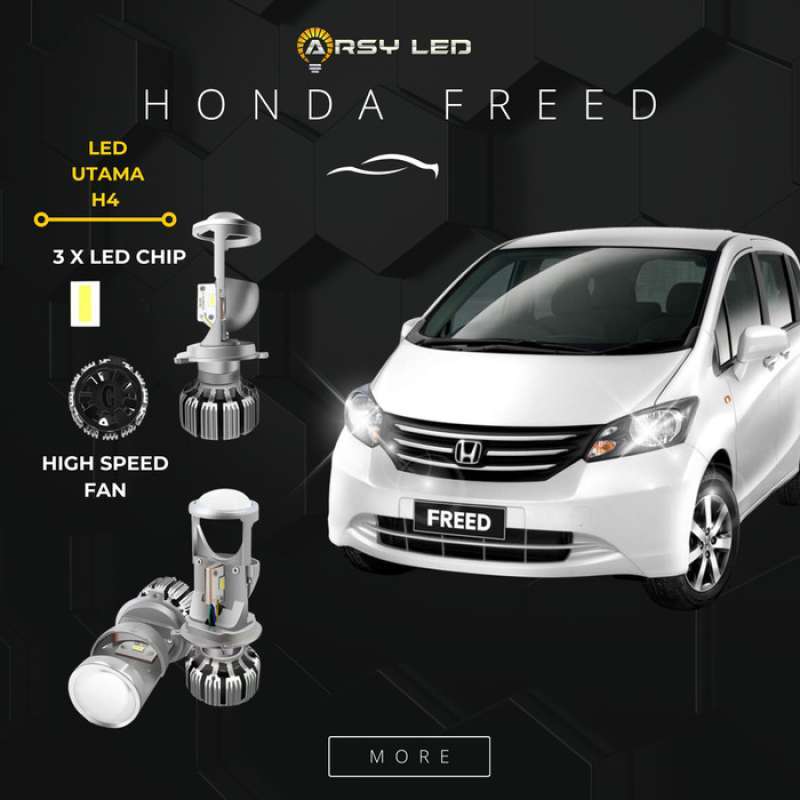 Promo Paket Lampu Led Mobil Freed Rem Mundur Plat Utama Foglamp Sein ...