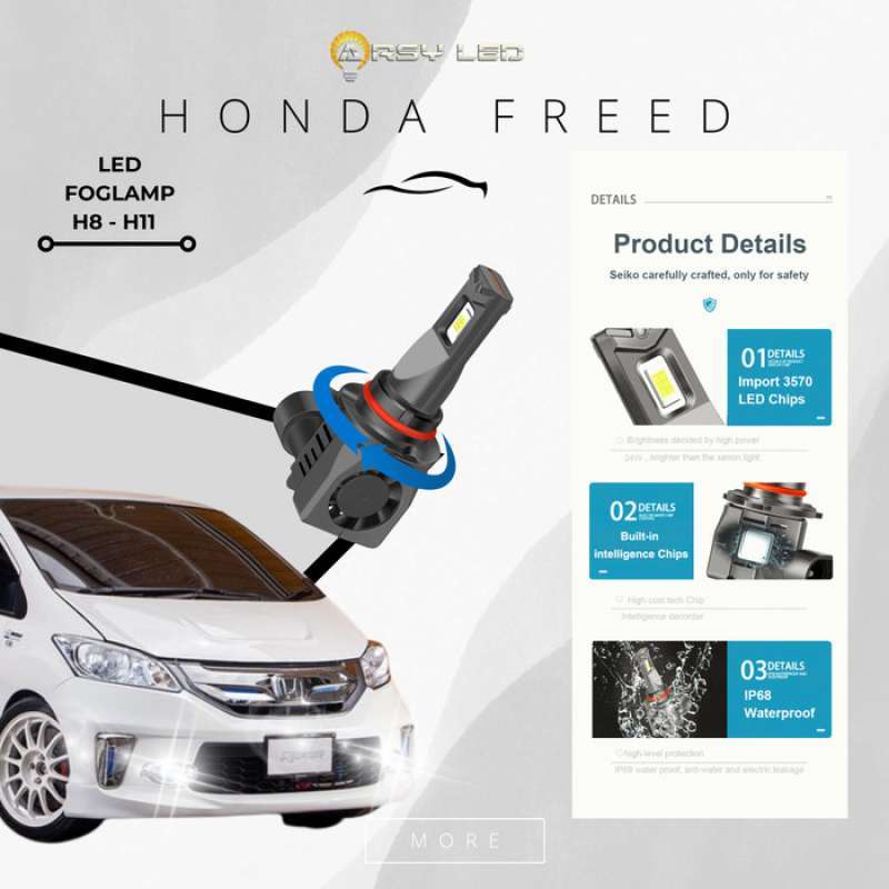 Promo Paket Lampu Led Mobil Freed Rem Mundur Plat Utama Foglamp Sein ...