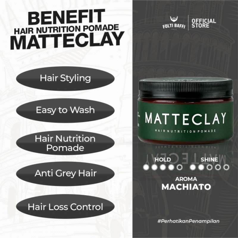 Jual Pomade Matte Clay Penataan Rambut Dgn Hasil Tahan Lama Di Seller ...