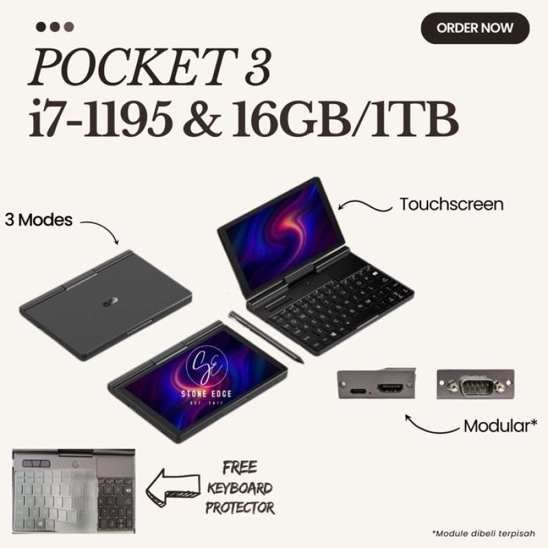 Promo Gpd Pocket 3 Laptop Mini 8 Modular Tablet Mode Intel I7 16gb 1tb ...