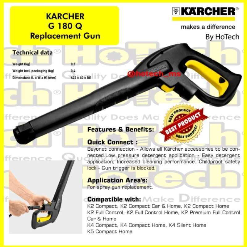 Promo Karcher G 180 Q G180q Quick Connect Trigger Gun For K2-k7 Baru ...