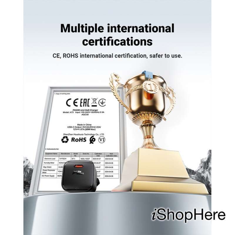 Jual Acefast A73 Charger Mini 20w Type C Gan Pd Pps Fast Charging Ce ...