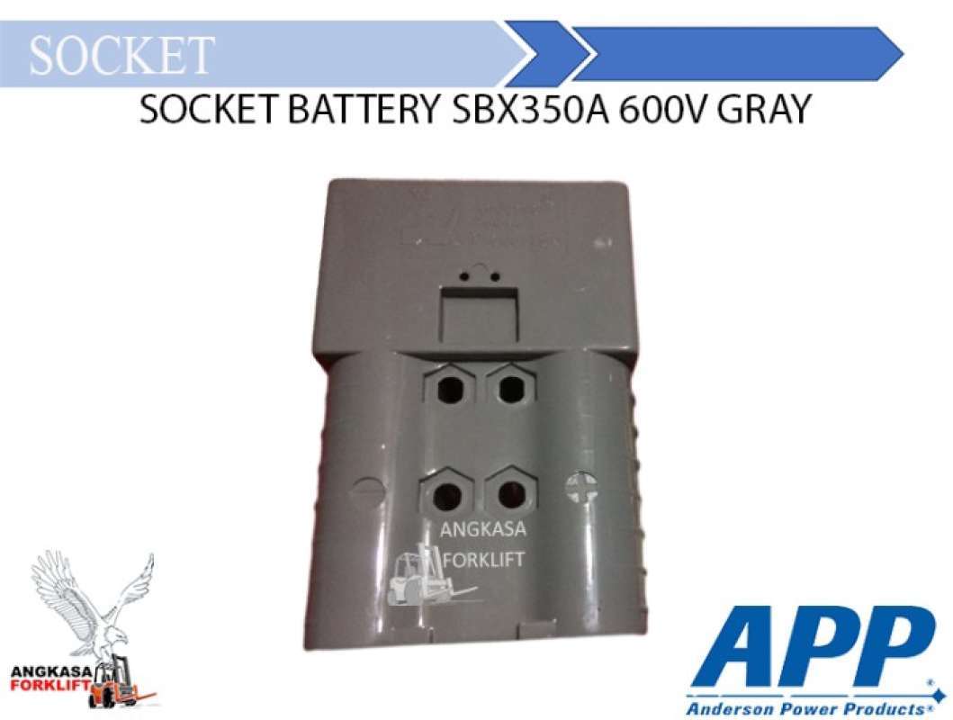 Promo Socket Battery Anderson Sbx350a 600v Max For Forklift Gray Diskon ...