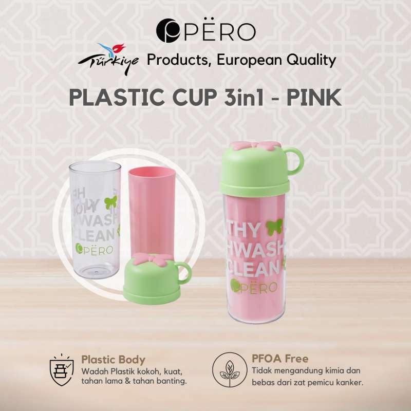Promo Pero Kids Molly Travel Cup Set 3 In 1 Glass 1000ml / Botol Minum ...