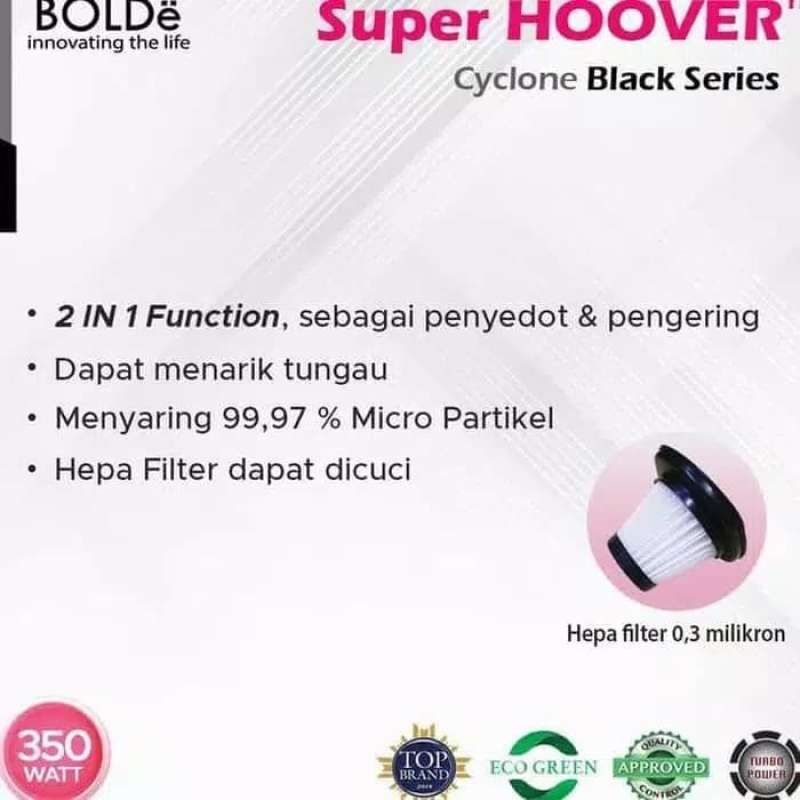Jual Bolde Super Hoover Cyclone Black Series Vacuum Cleaner - Penyedot ...