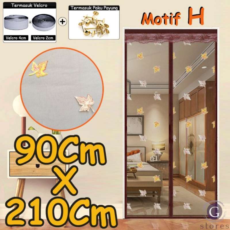 Promo Tirai Magnet Premium Mesh Anti Nyamuk Gorden Motif Bordir ...