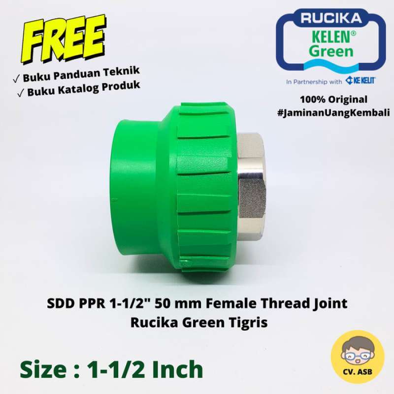 Promo Promo- Sdd Sok Drat Dalam Ppr 1-1/2 50mm Female Thread Join ...