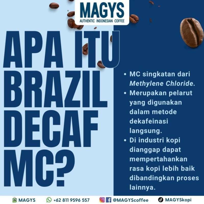 Jual Kopi Arabika Brazil Decaffeinated Mc Decaf Arabica Coffee - Medium ...