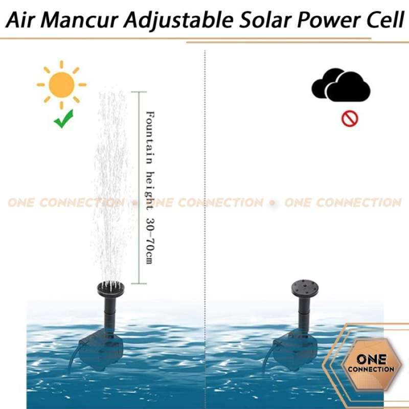 Promo Air Mancur Adjustable Solar Power Cell Pump/pompa Celup Tenaga ...