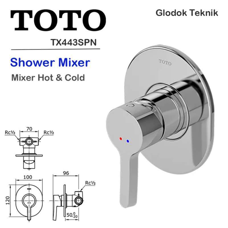 Promo Toto Kran Tanam Shower Mixer Panas Dingin Tx443sp Diskon 23% Di Seller Riade Store ...