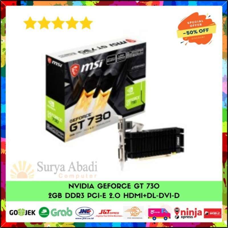 Promo Vga Card Msi Nvidia Geforce Gt 730 2gb Ddr3 64bit Diskon 23% Di ...